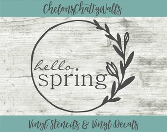 Fresh Flowers Market Stencil Spring Vinyl Spring Decor | Etsy