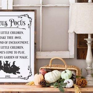 Hocus Pocus Poem Vinyl Stencil, Halloween Vinyl Decal, Come Little ...
