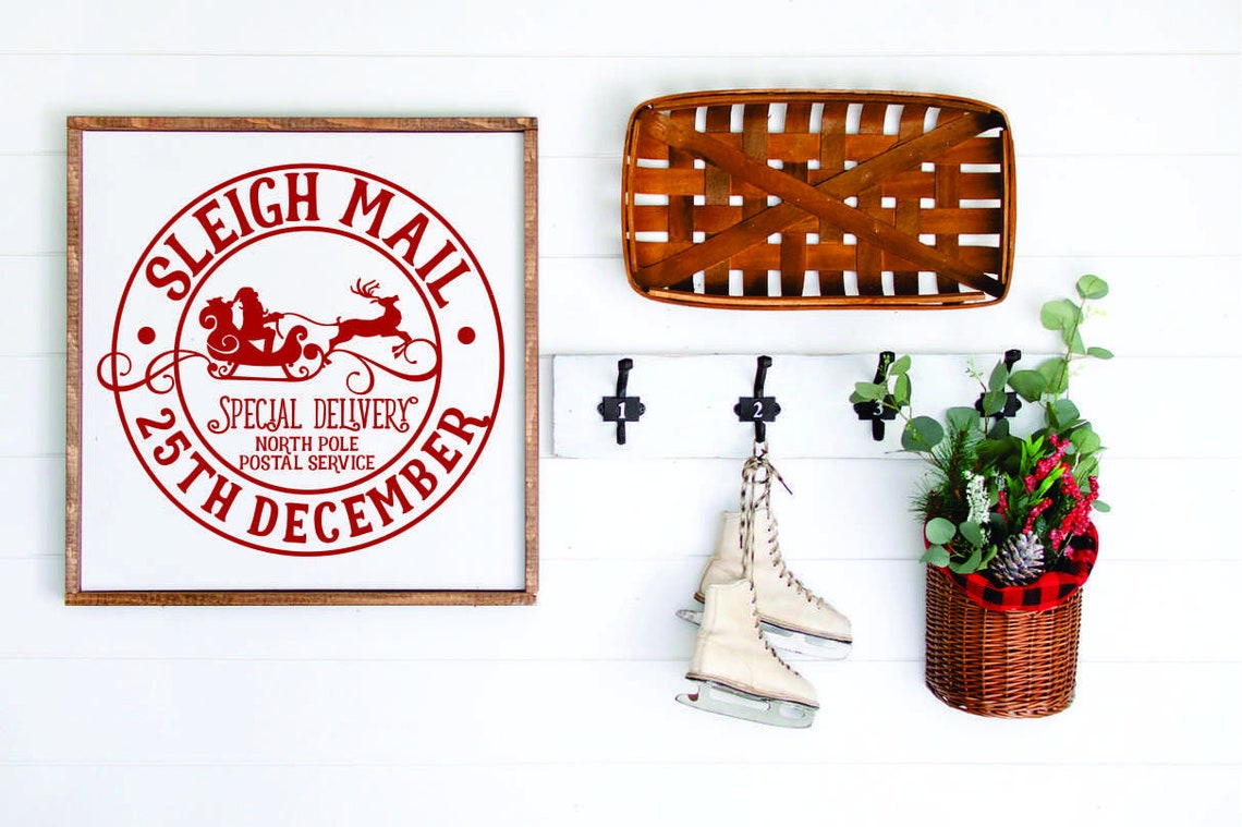 Sleigh Mail SVG File Holiday SVG North Pole File Christmas - Etsy