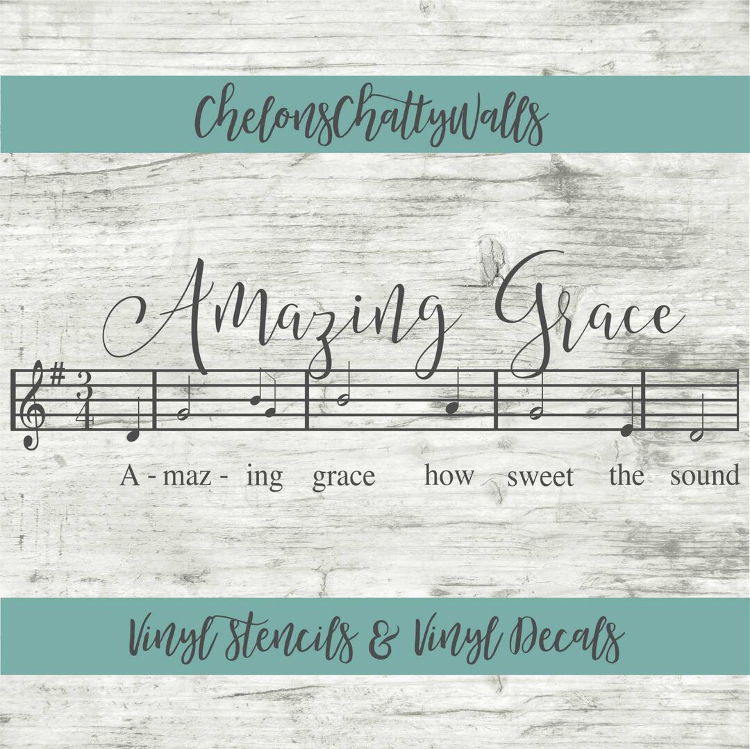 Amazing Grace Stencil, Vinyl Stencil, Vinyl Decal, Wood Sign, Wood ...