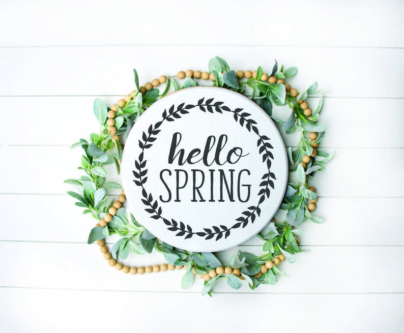 Hello Spring Vinyl Stencil Easter Stencil Hello Spring Vinyl - Etsy
