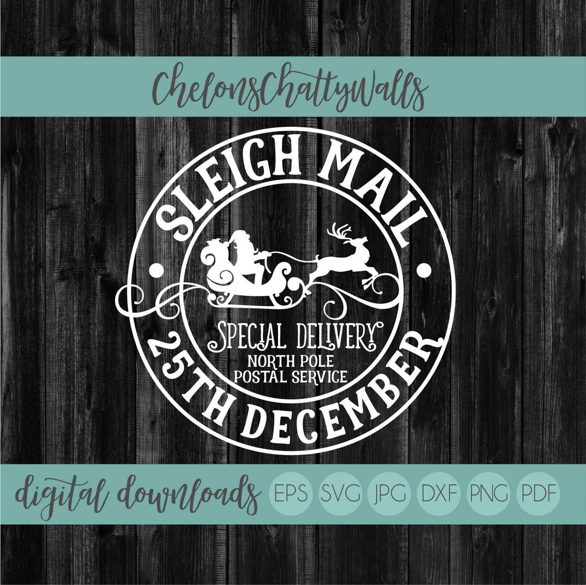Sleigh Mail SVG File Holiday SVG North Pole File Christmas - Etsy