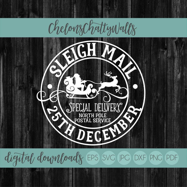 Merry Mail Svg - Etsy