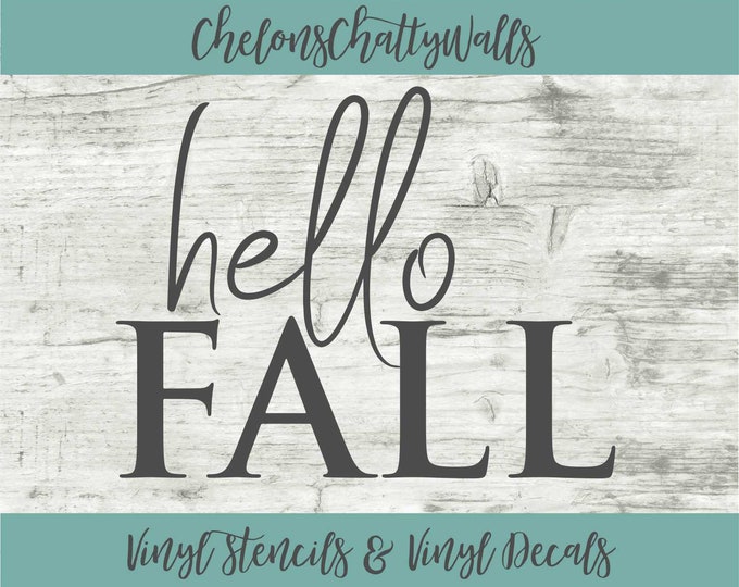 Fall Leaf Pattern Vinyl Stencil Fall Leaf Vinyl Decal Fall - Etsy