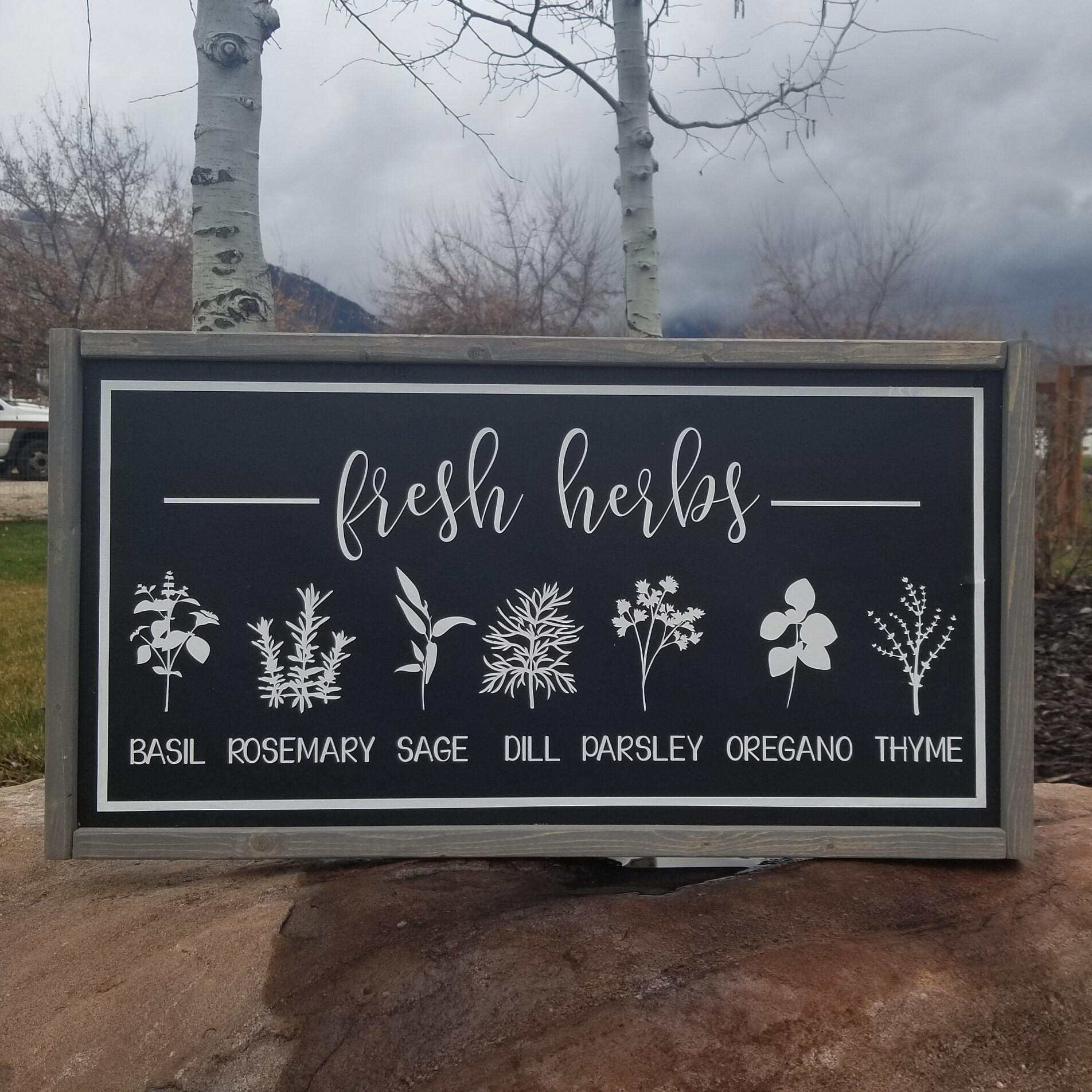 Fresh Herbs Vinyl Stencil Fresh Herbs Vinyl Decal Herbs - Etsy