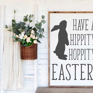 Hippity Hoppity Easter SVG, Happy Easter SVG, Rabbit SVG File ...