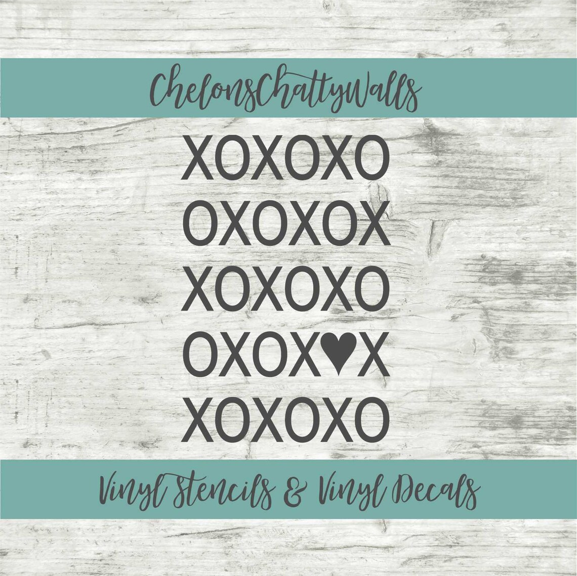 XOXO Vinyl Stencil XOXO Vinyl Decal Valentine's Stencil - Etsy