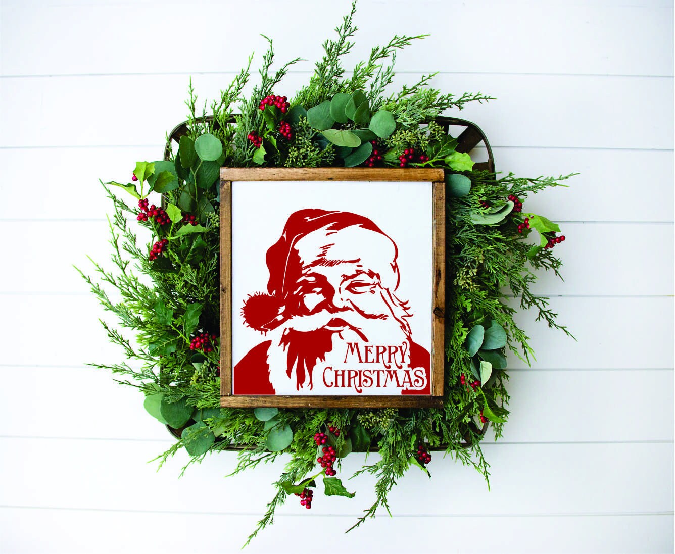 Santa Claus Vinyl Stencil, Merry Christmas Vinyl Decal, Santa Claus ...
