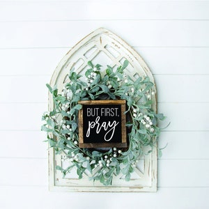 But First Pray Vinyl Stencil, but First Pray Vinyl Decal, Wood Sign ...