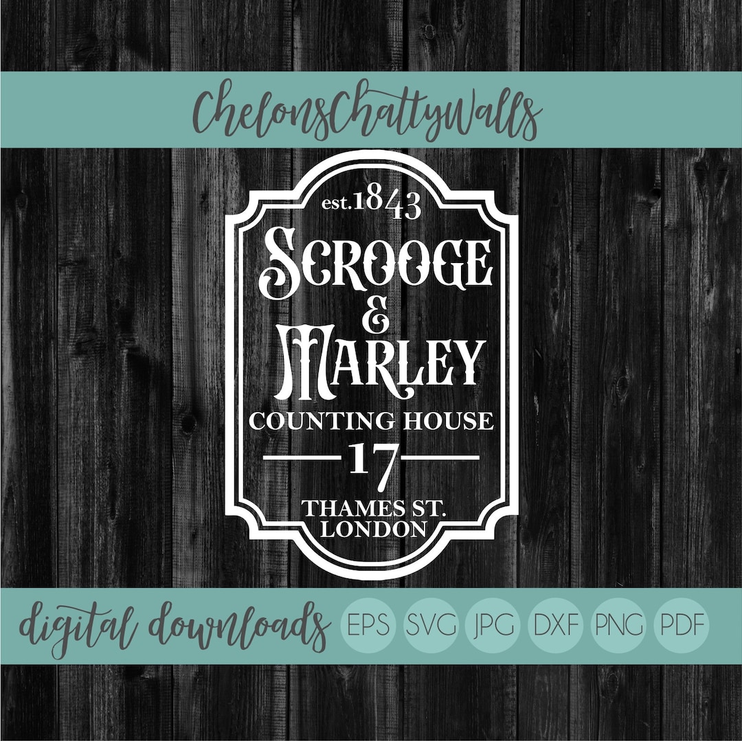 Scrooge and Marley Counting House SVG, A Christmas Carol, Christmas SVG ...
