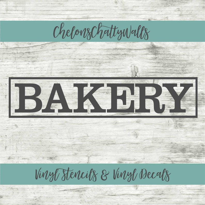 Bakery Vinyl Stencil Bakery Vinyl Decal Stencil Wood Sign - Etsy