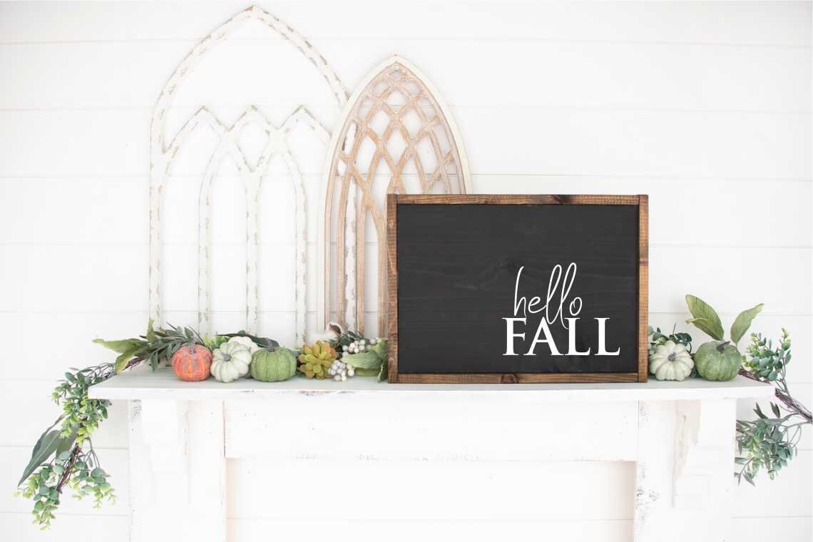 Hello Fall Stencil, Fall Vinyl Decal, Vinyl Stencil, Stencil, Wood Sign ...