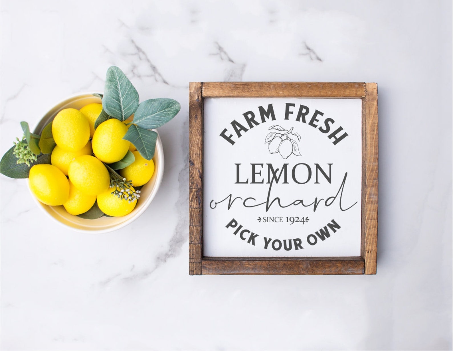 Farm Fresh Lemons SVG, Lemonade SVG, Farmhouse SVG, Summer Sign, Fresh ...