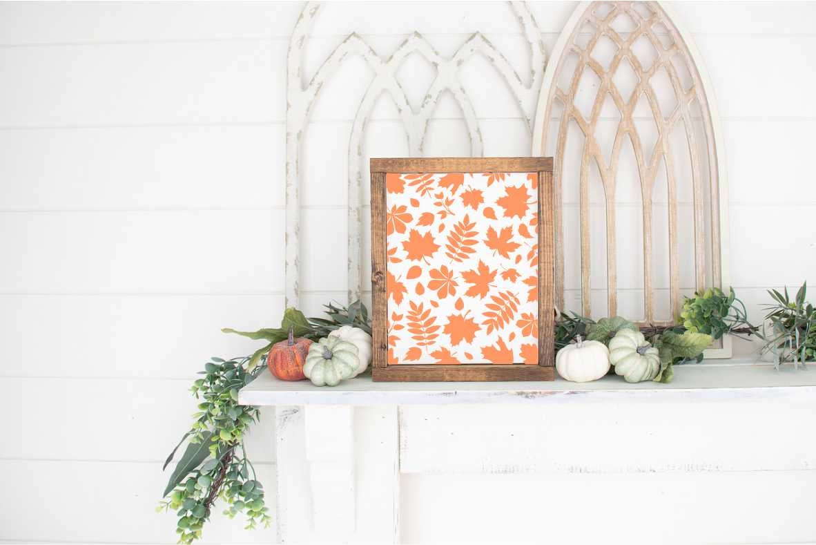 Fall Leaf Pattern Vinyl Stencil Fall Leaf Vinyl Decal Fall | Etsy