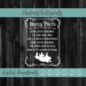 Hocus Pocus SVG, Sanderson Sisters, Garden of Magic, Land of ...
