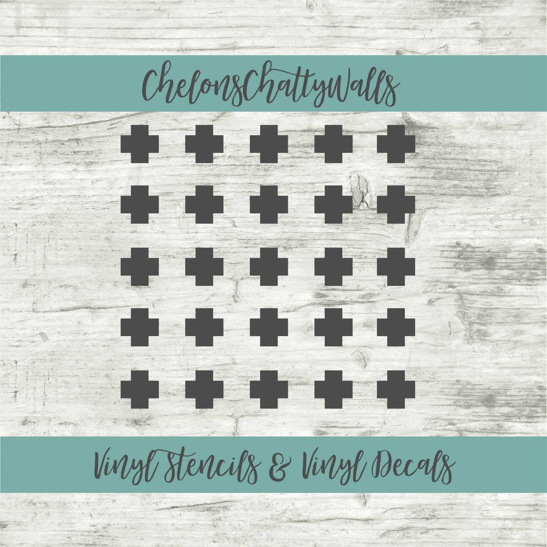 Swiss Cross Pattern Vinyl Stencil, Swiss Cross Pattern Vinyl Decal ...
