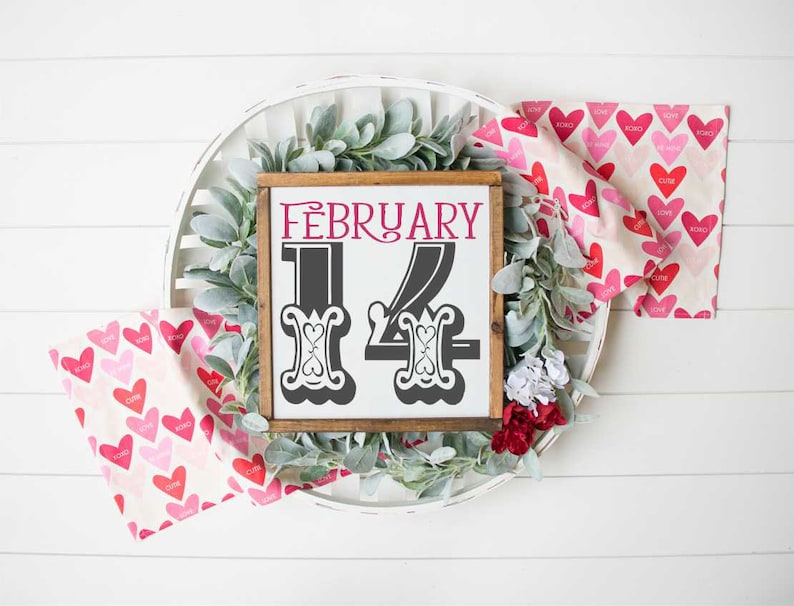 February 14 SVG, Valentines SVG, Xoxo Cut File, Valentines Digital Cut ...