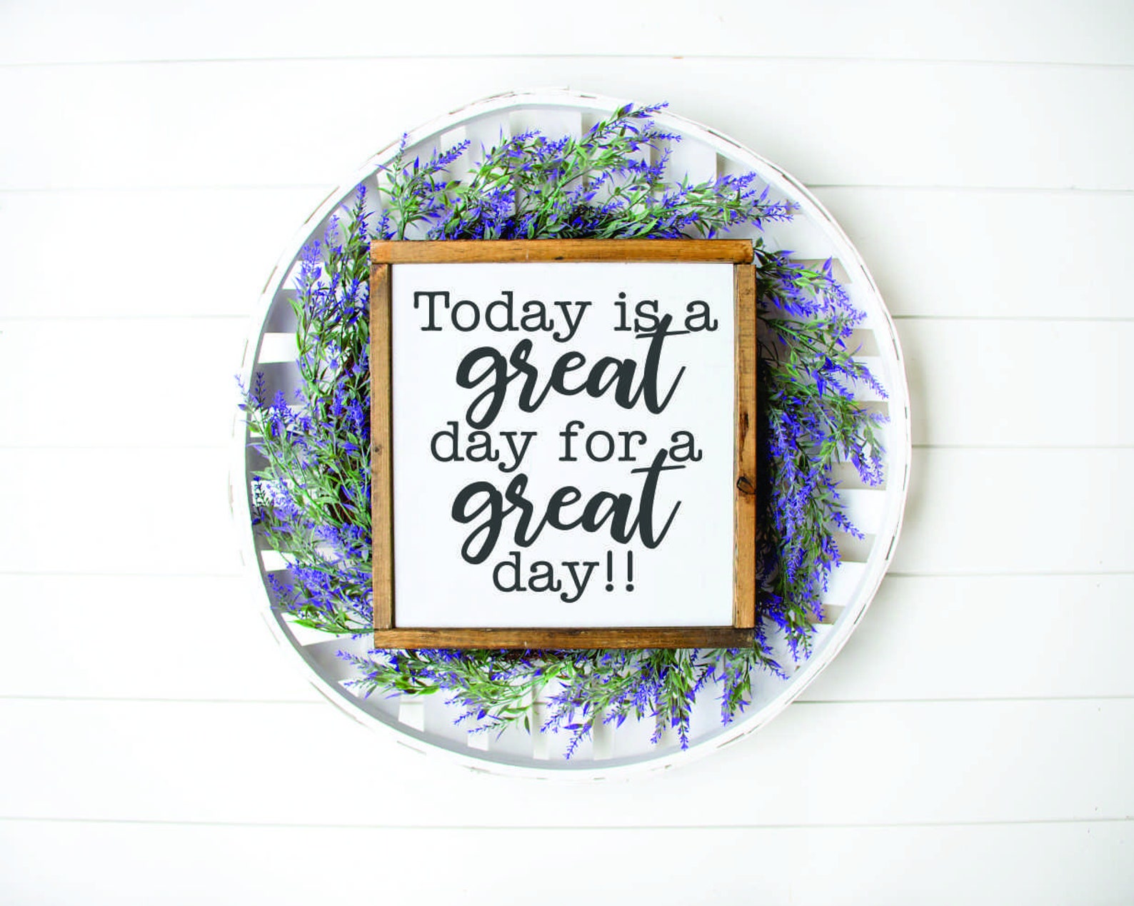 Today is A Great Day for A Great Day Vinyl Stencil Wood Sign | Etsy