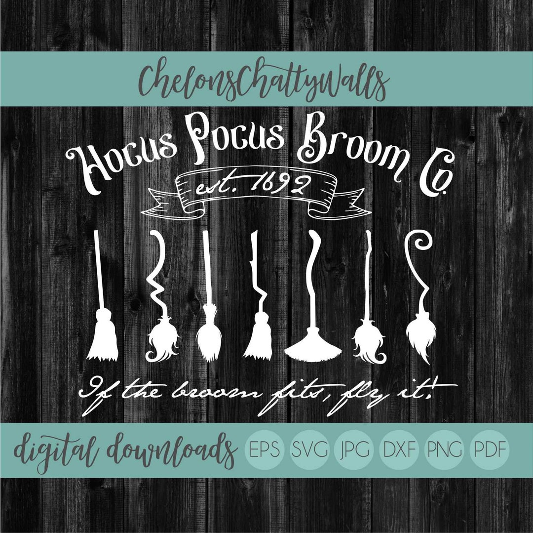 Hocus Pocus Broom Co. SVG File, Halloween SVG, Witches Brooms, Fall SVG ...