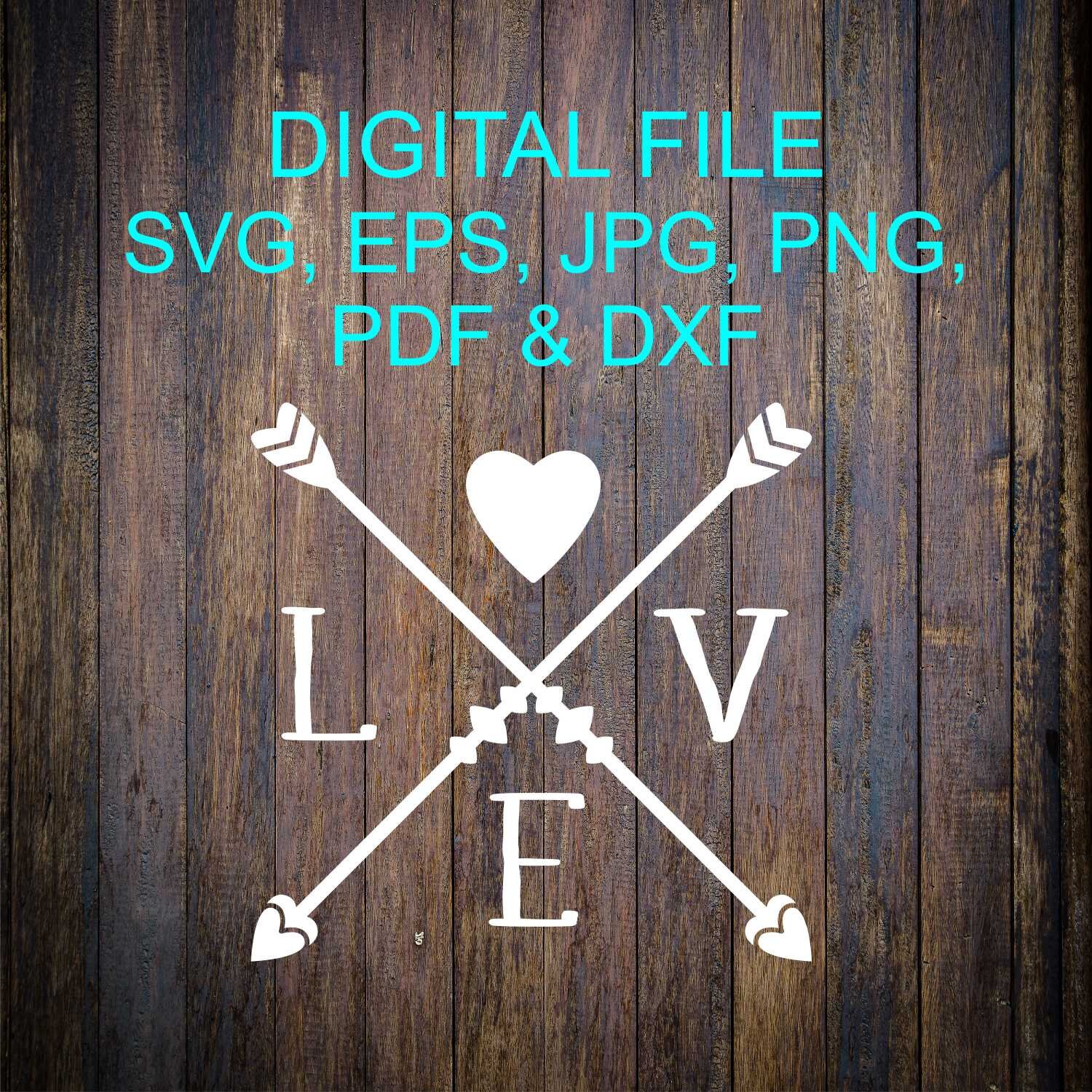 Love Arrows SVG Valentines SVG Love Digital Cut File | Etsy