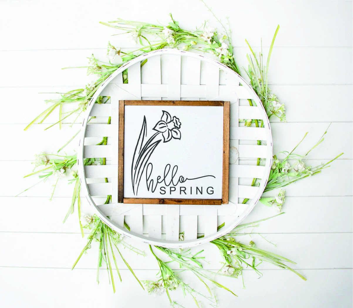 Flower Stencil Hello Spring Stencil Flower Spring Decor - Etsy