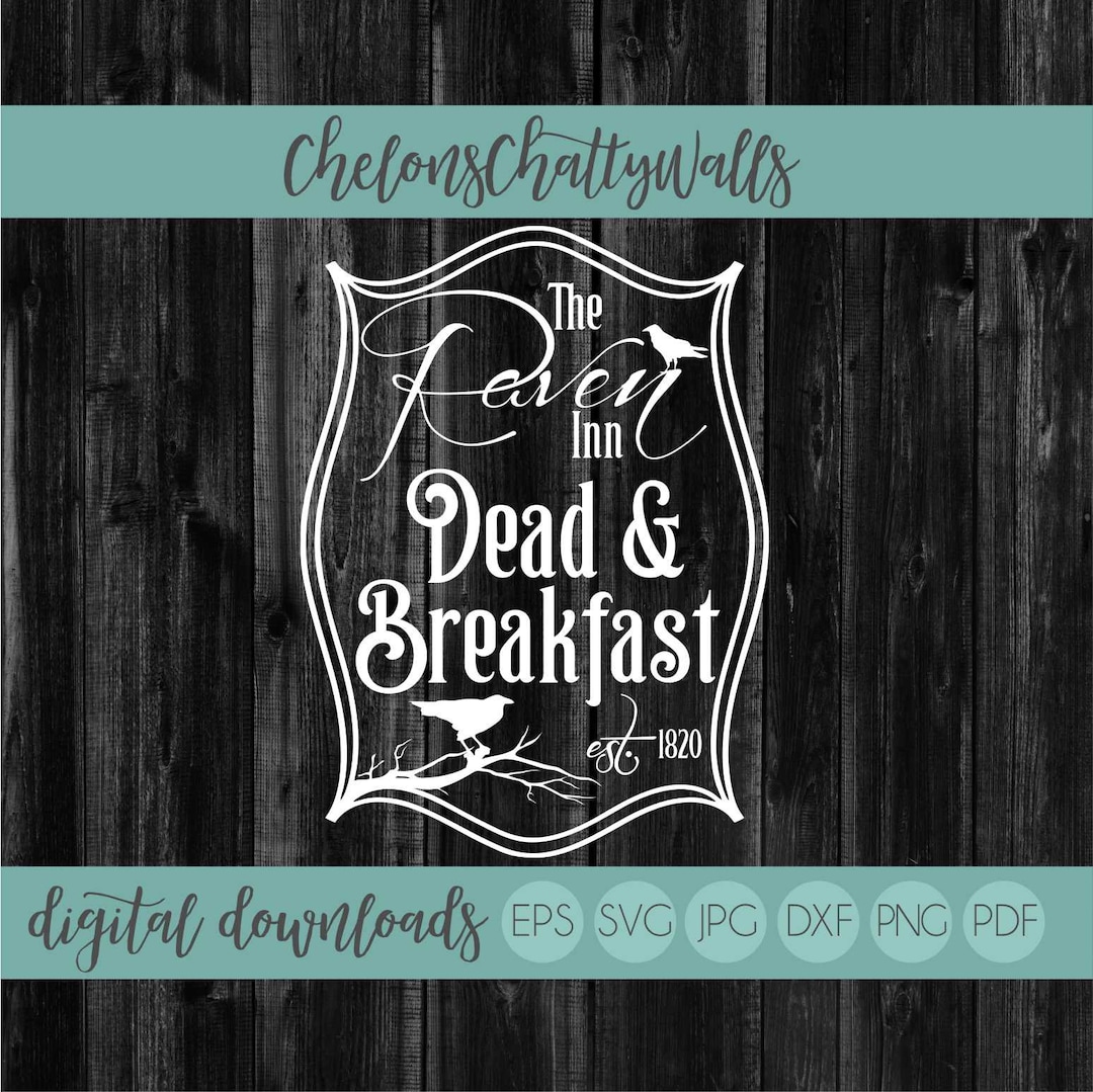 Dead & Breakfast SVG File, Halloween SVG, Pumpkin Cut File, Silhouette ...