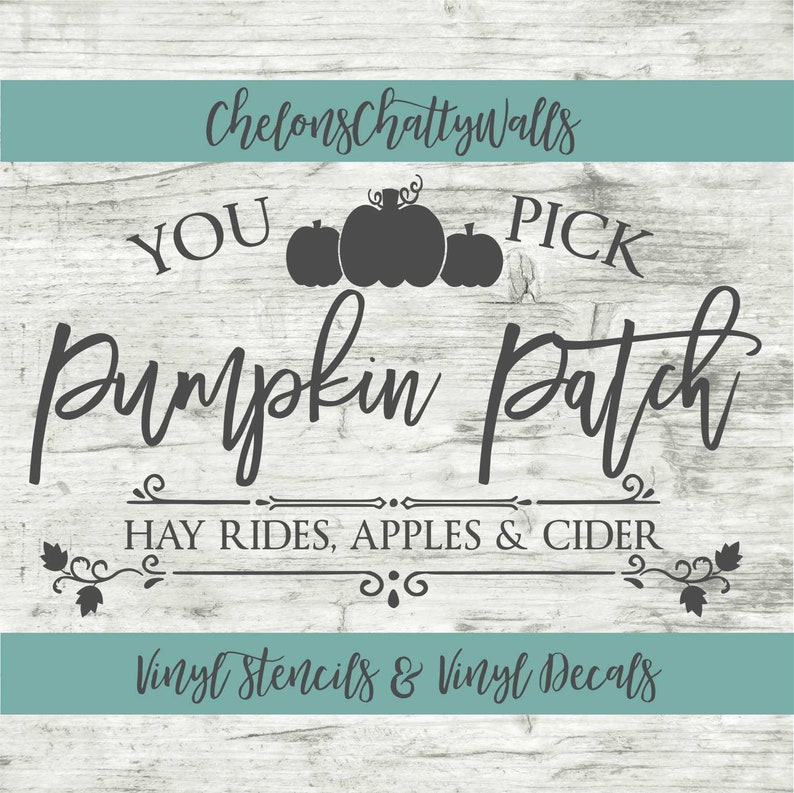 Pumpkin Patch Vinyl Stencil Fall Vinyl Decal Wood Sign Wood | Etsy