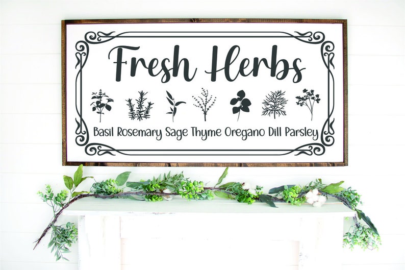 Fresh Herbs SVG File, Herbs SVG, Cricut Cut File, Home Cut File, Vinyl ...