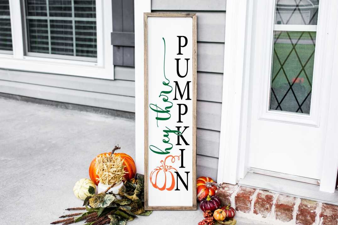 Hey There Pumpkin Stencil, Hey There Pumpkin Vinyl Decal, Pumpkin Porch ...