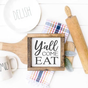 Y'all Come Eat SVG File, Kitchen Quote SVG, Vinyl Cut File, Sign ...