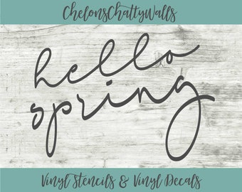 Fresh Flowers Market Stencil Spring Vinyl Spring Decor - Etsy