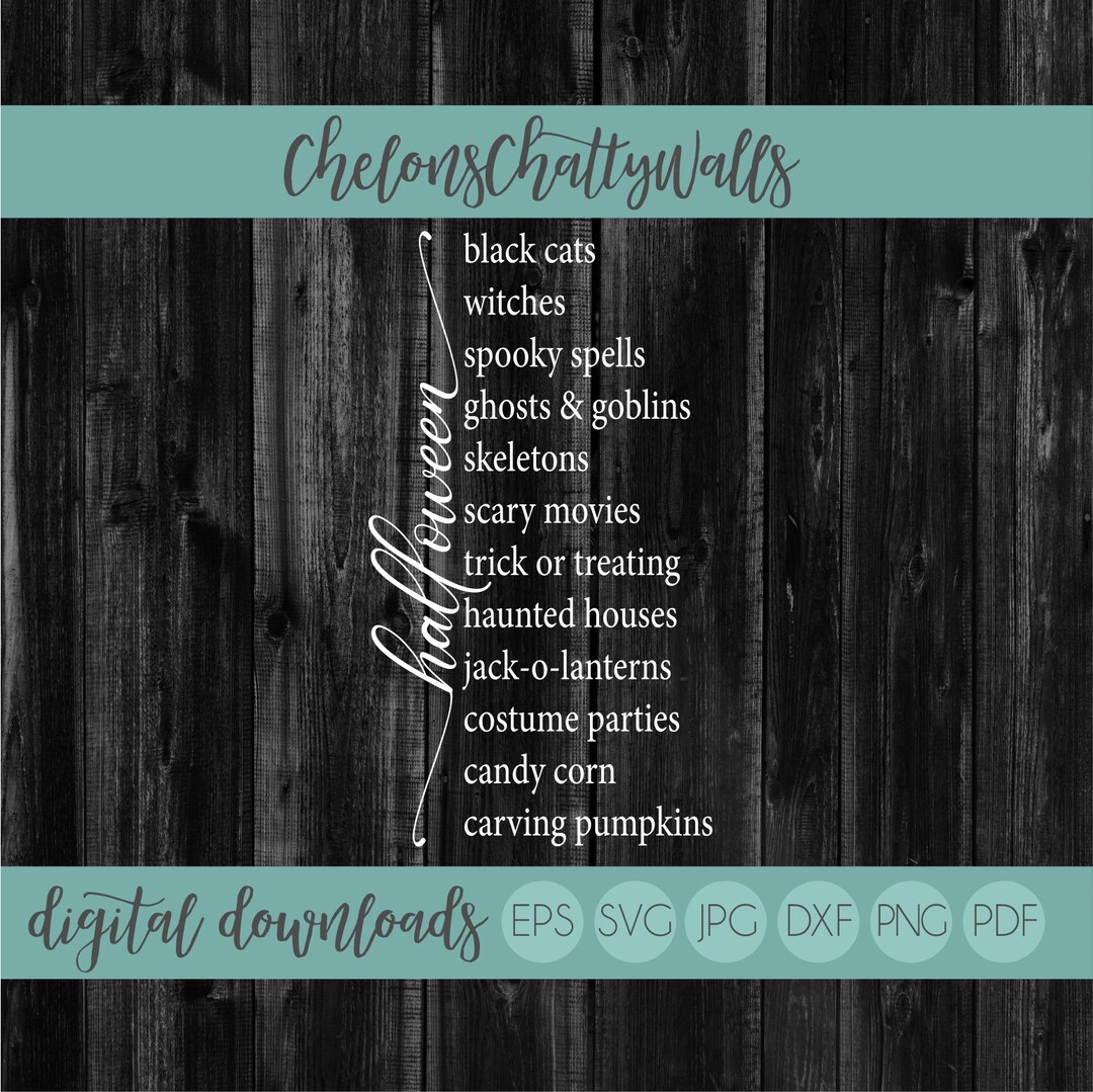 Halloween Words SVG, Fall SVG, Ghosts, Goblins, Witches SVG, Jack-o ...