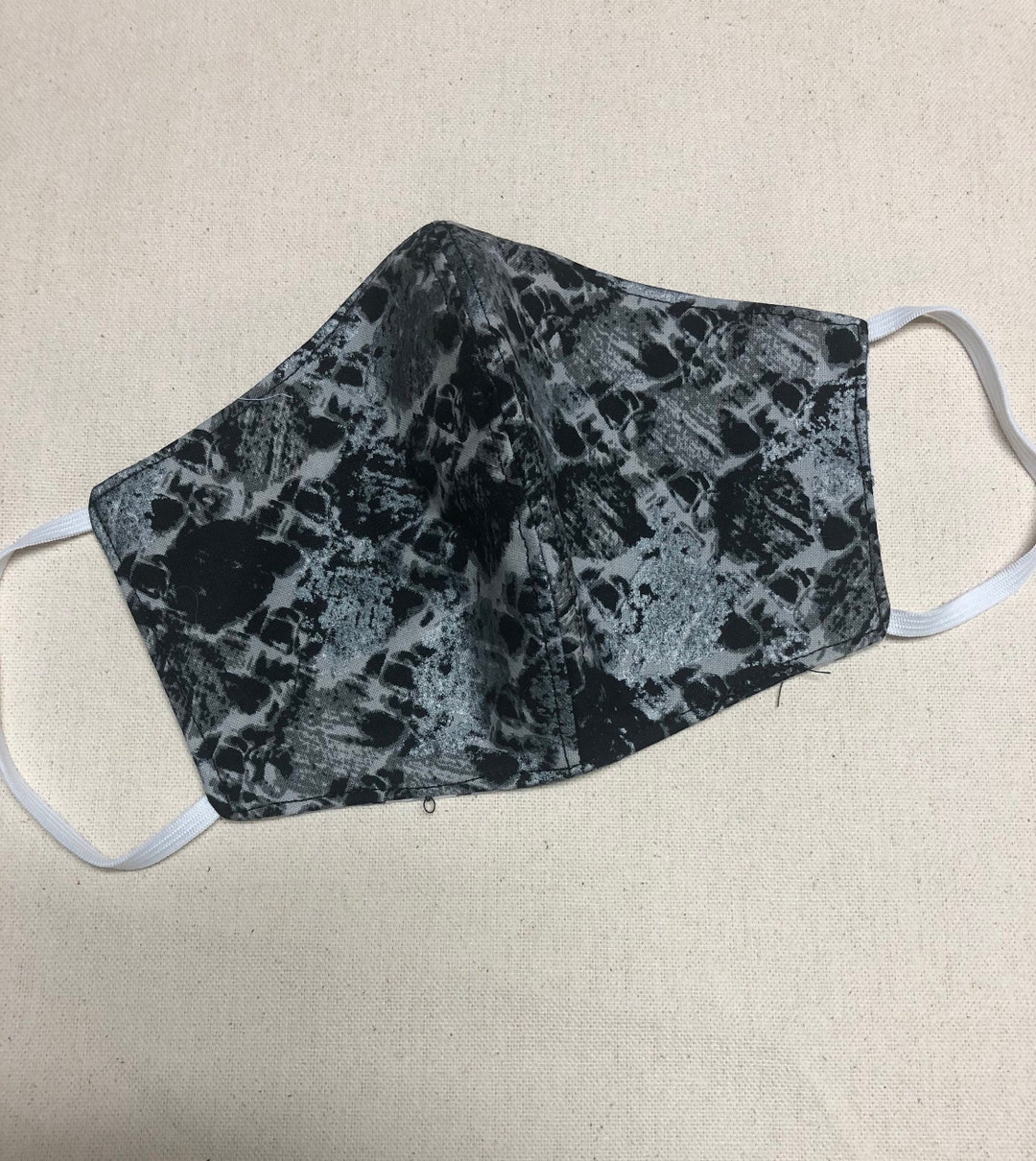 Black Geo Formation/checkered REVERSIBLE FACE MASK - Etsy