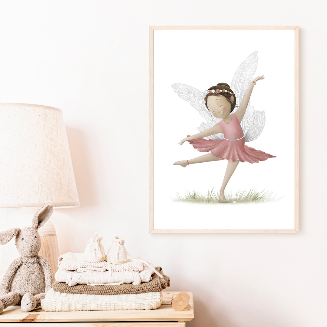 Dancing Fairy Princess Printable Wall Art / Fairy Print / Girls Bedroom ...