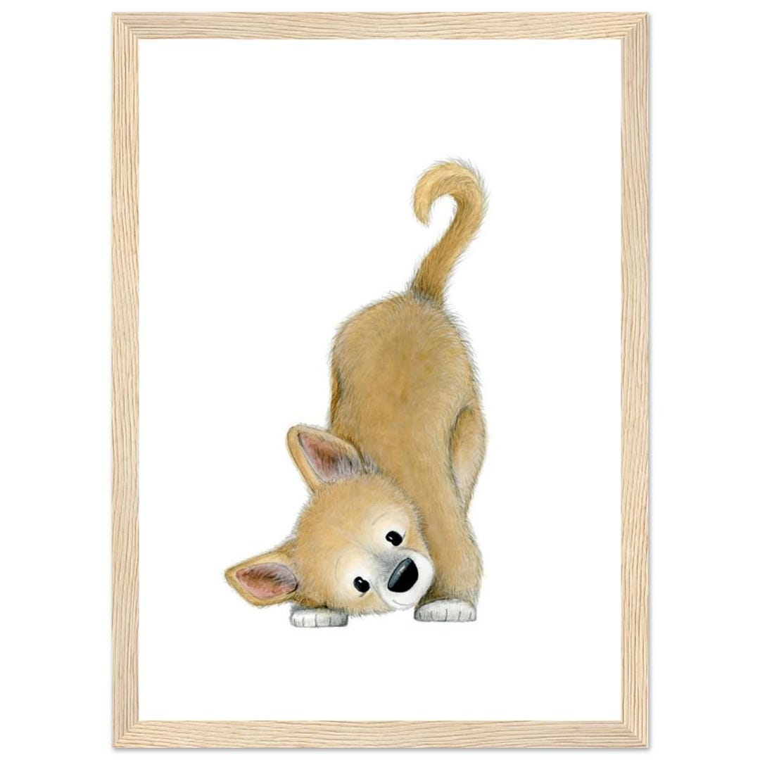 Dingo Pup Australian Animal Print Classic Matte Paper Wooden Framed ...