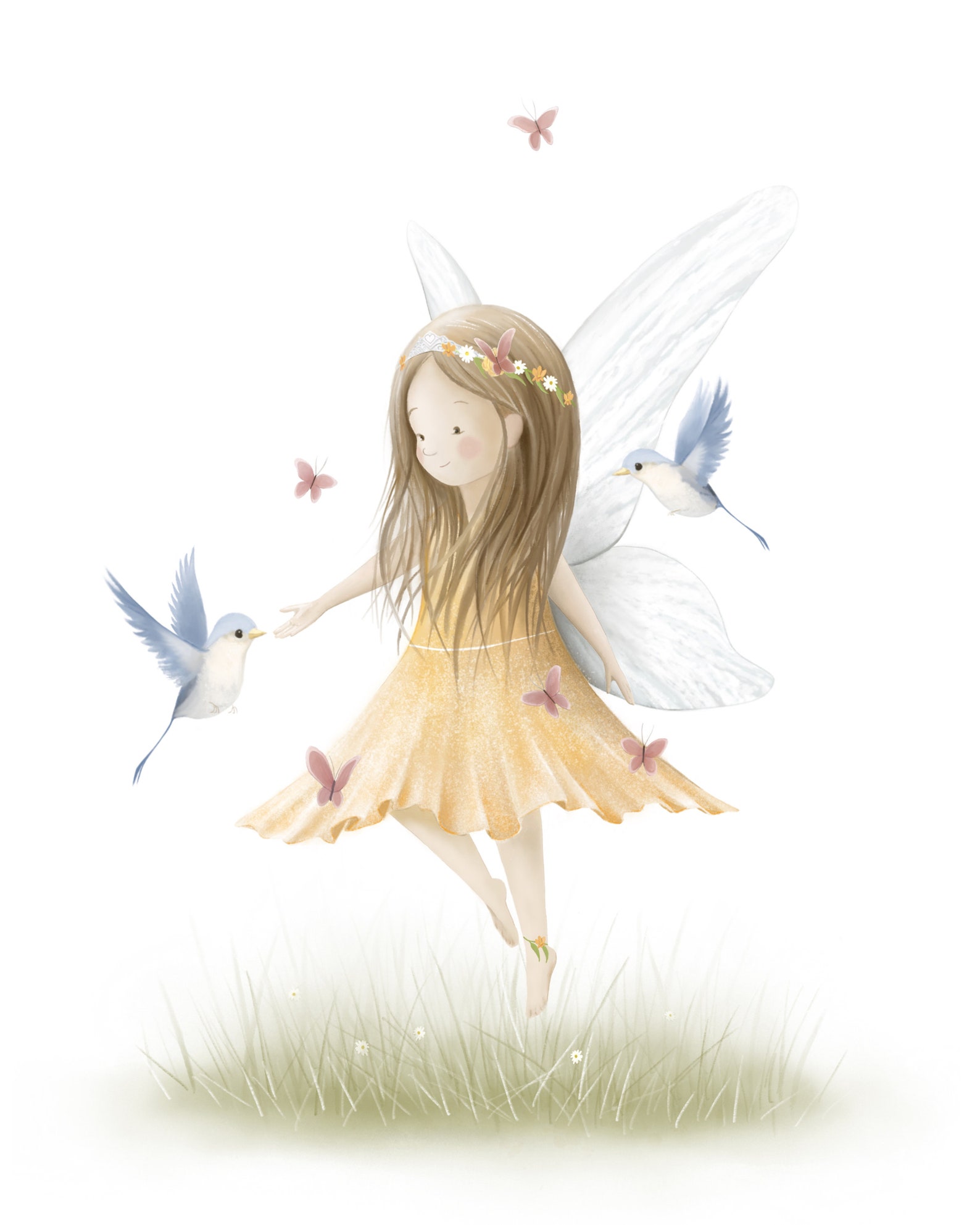 Fairy Princess Print / Girls Bedroom Woodland Fairy Art / | Etsy