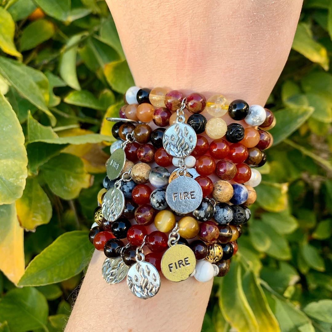 Genshin Impact Pyro Elasticated Gemstone Bracelet Set— Klee Bennett ...