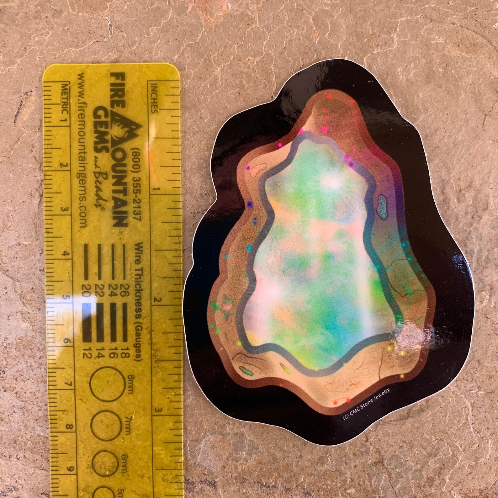 3 Inch HOLOGRAPHIC Opal Vinyl Sticker Waterproof Gemstone - Etsy