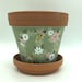 Hand Painted Indoor/outdoor Planter - Retro Floral Peace Sign - Flower ...