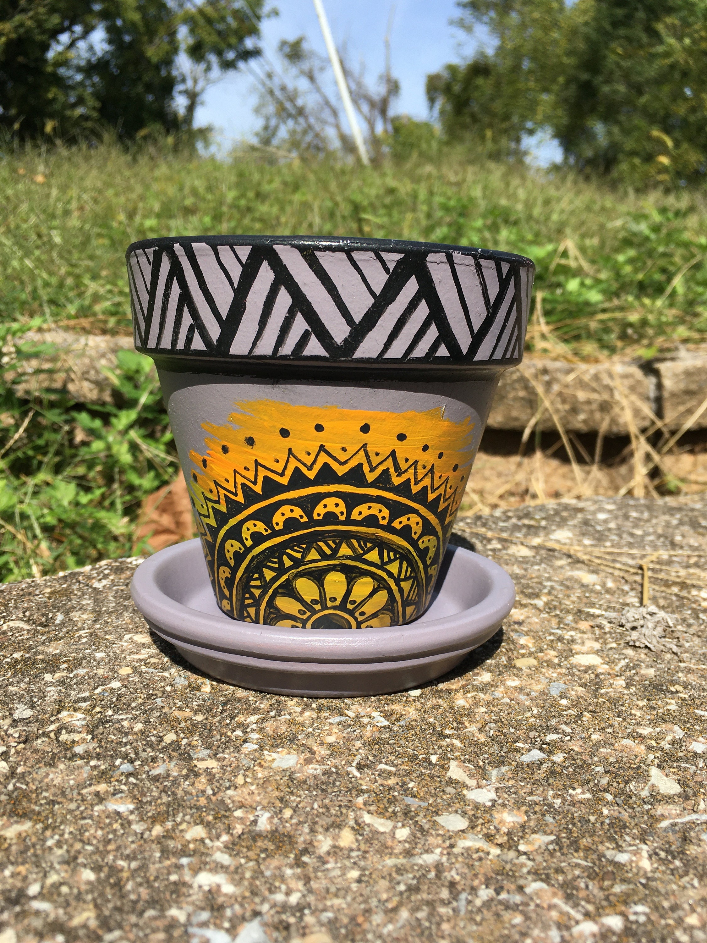 Floral & Garden Crafts Craft Supplies & Tools Hand Painted Mandala ...