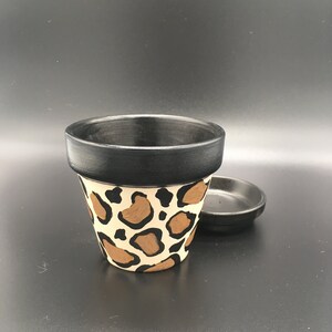 Hand Painted Small Indoor Planter - Flower or Succulent Pot With ...