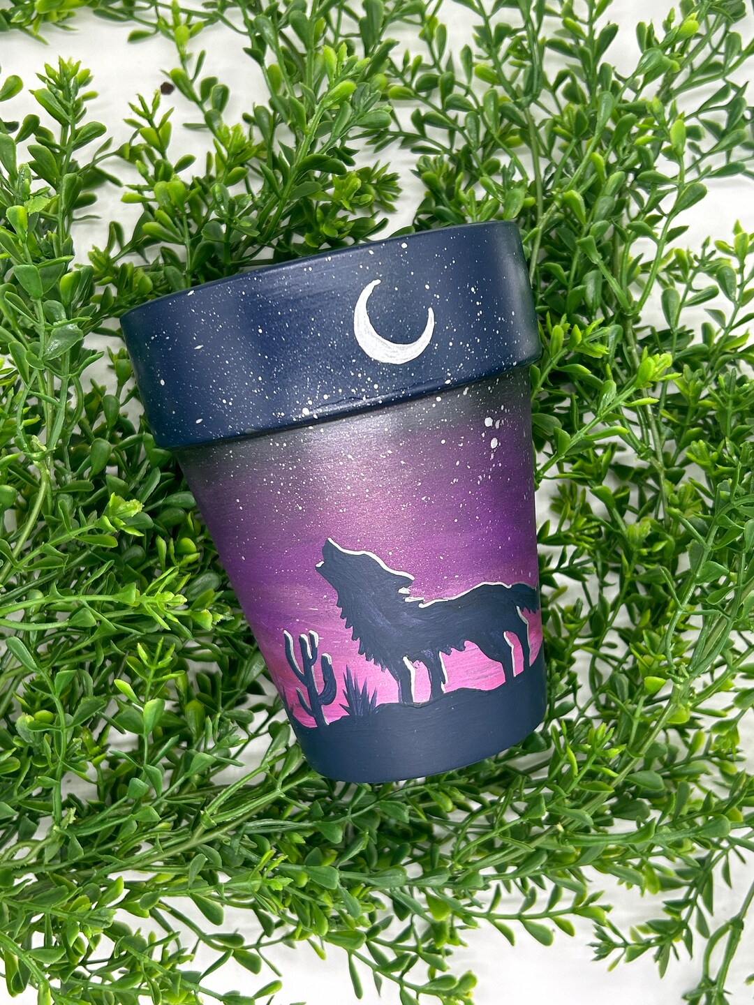 Hand Painted Indoor/outdoor Planter - Flower or Succulent Pot With ...