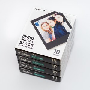 Fujifilm Instax Square Black Frame Film 10 Sheets. Instant Film. for ...