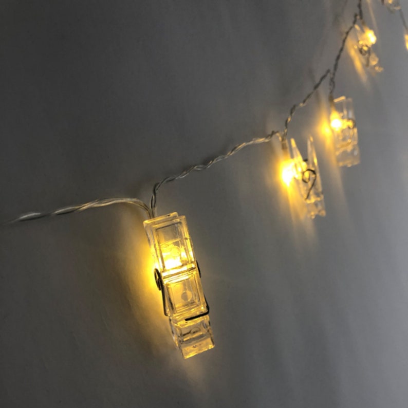 Photoclips With LED Light. Photo Clip String for 10 or 20 - Etsy