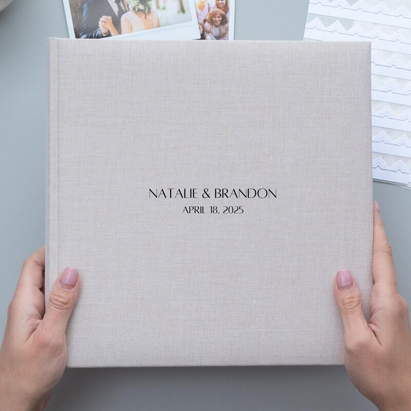 Linen Guest Book - Etsy