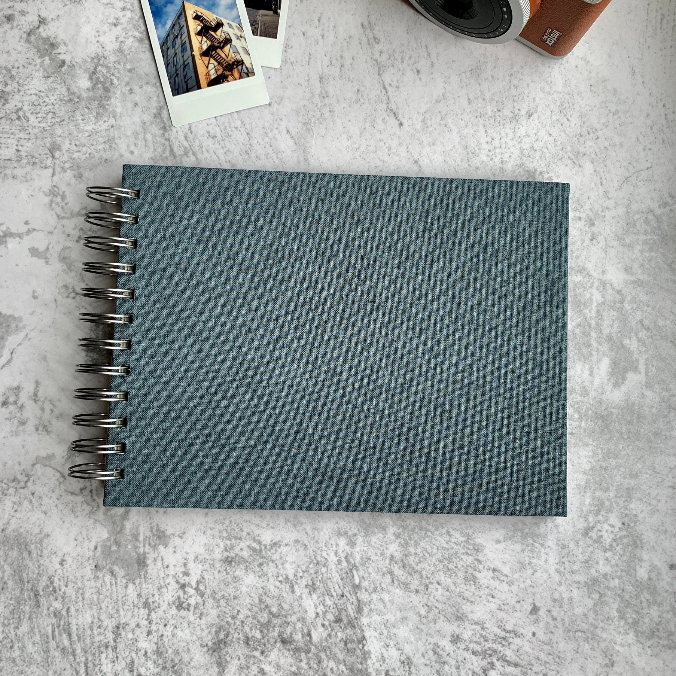 Linen Instax Photo Album: Mini & Square Photos, Spiral Bound - Etsy