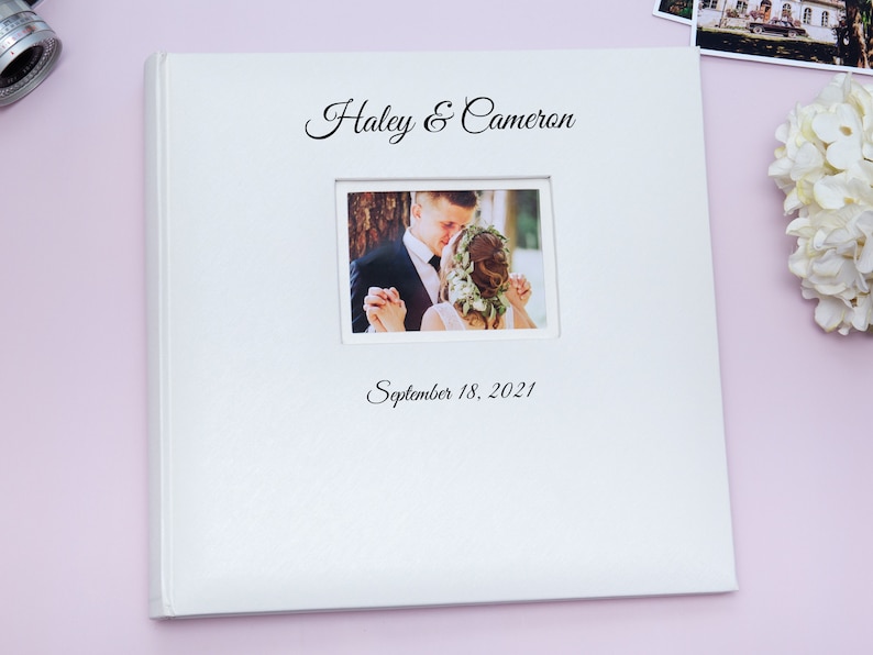 Personalized 500 Photo Album 4x6: Engraved Wedding Keepsake. Custom ...
