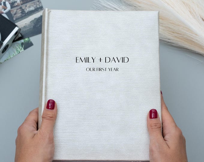 Personalized 5x7 Photo Album: Gold or Silver PU Leather, 50-100 Photos ...