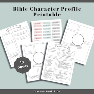 Bible Character Profile Printable | Bible Study Printables | How to ...