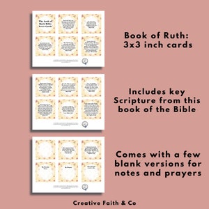 Book of Ruth Printable Verse Cards 3x3 Inches (creative Faith Cutables ...